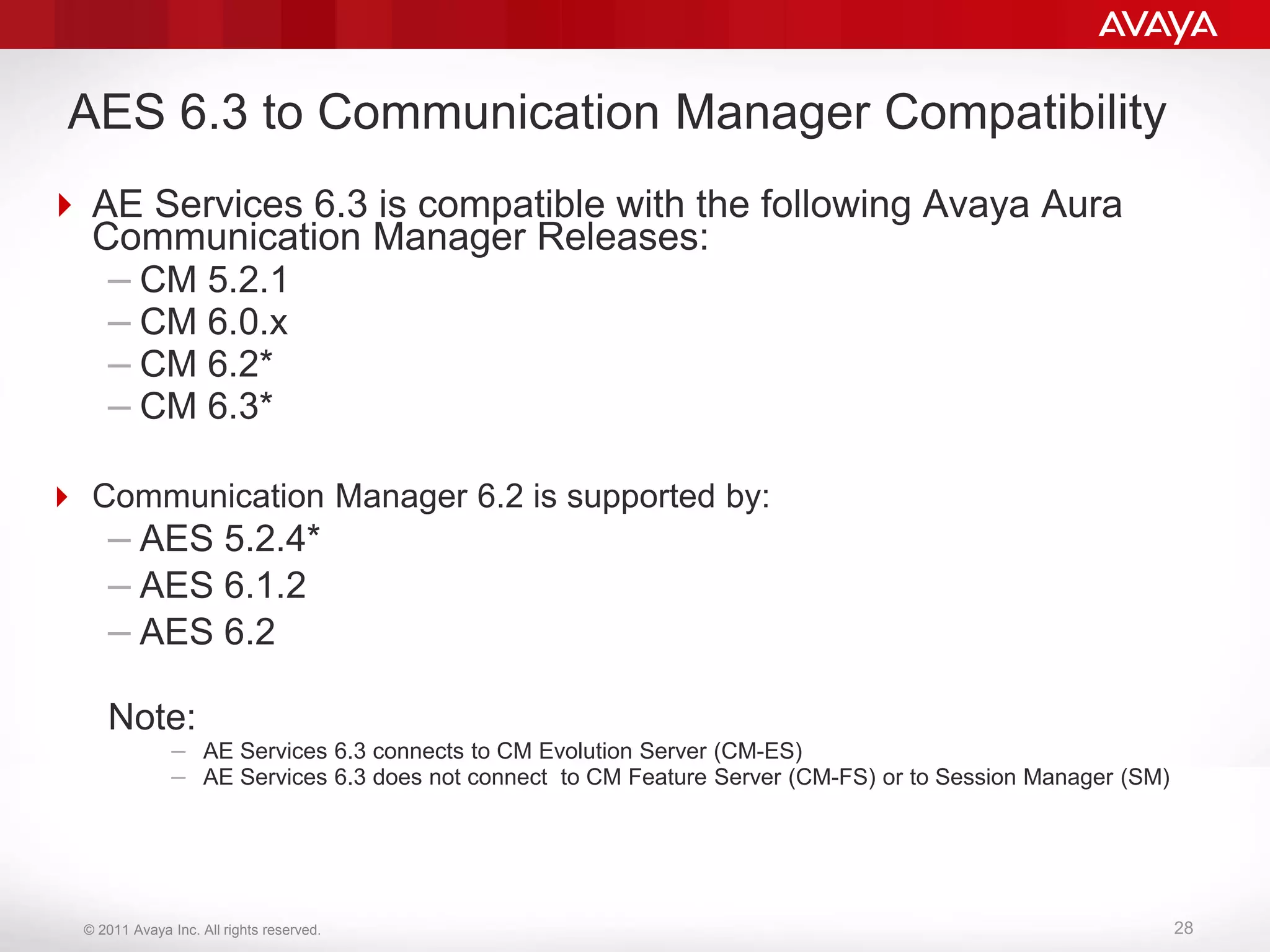 Avaya Aura Application Enablement Services (AES) | PDF