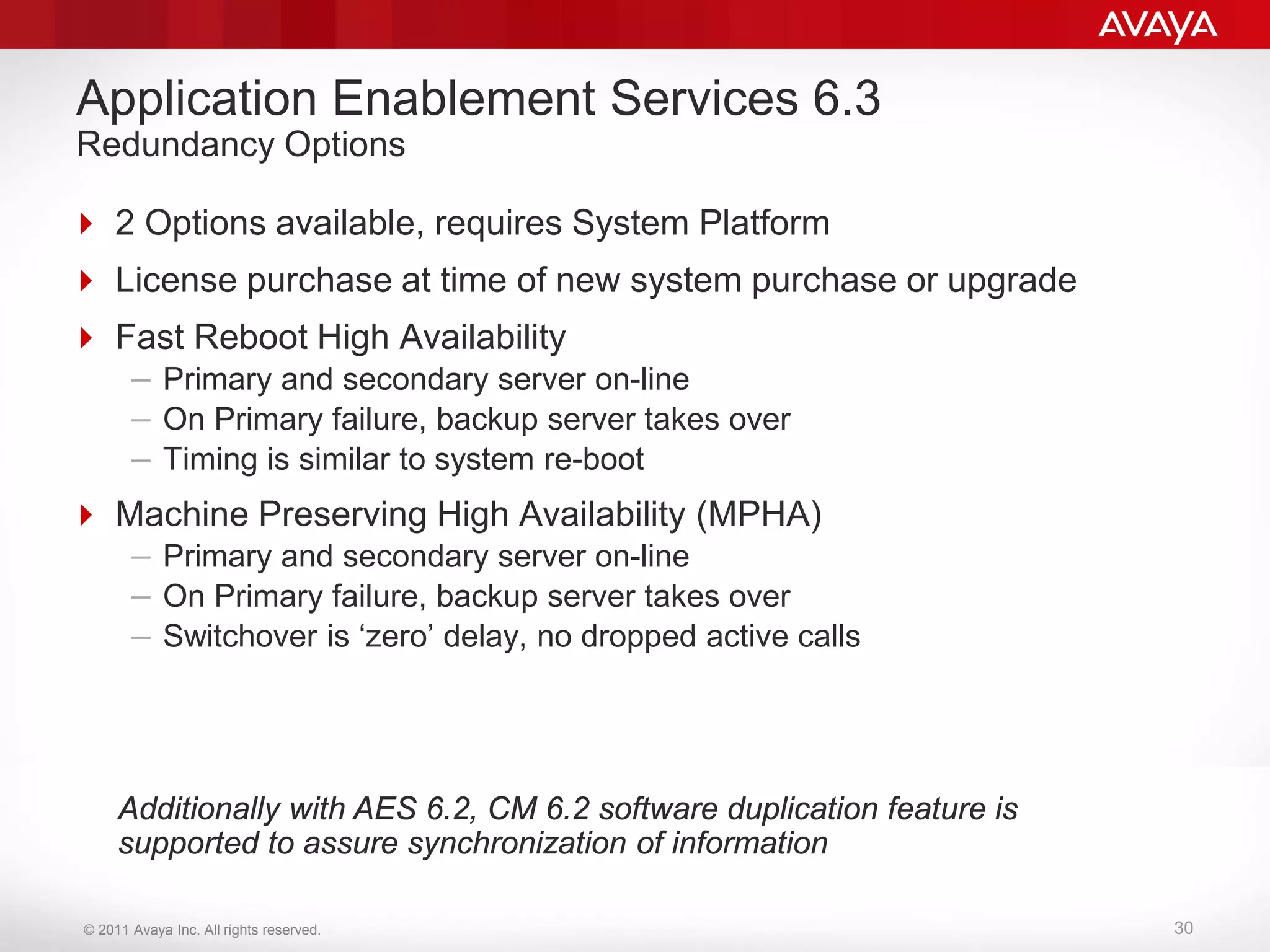 Avaya Aura Application Enablement Services (AES) | PDF