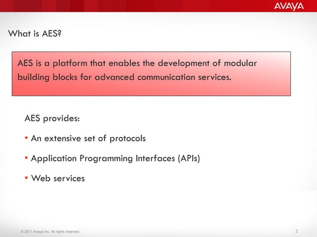 Avaya Aura Application Enablement Services (AES) | PDF | Web ...