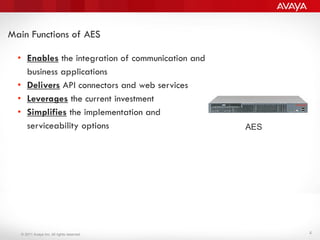 Avaya Aura Application Enablement Services (AES) | PDF