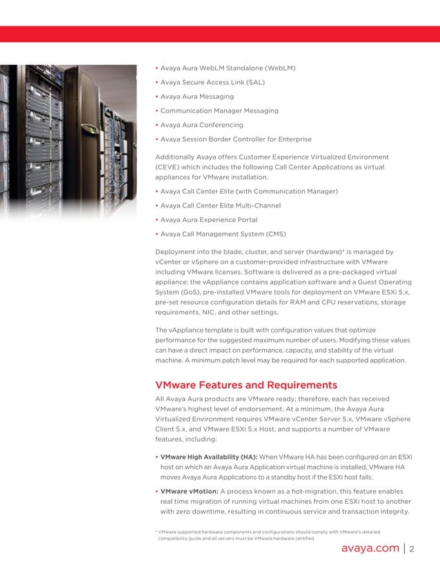 Avaya aura virtualiazed envirenment | PDF