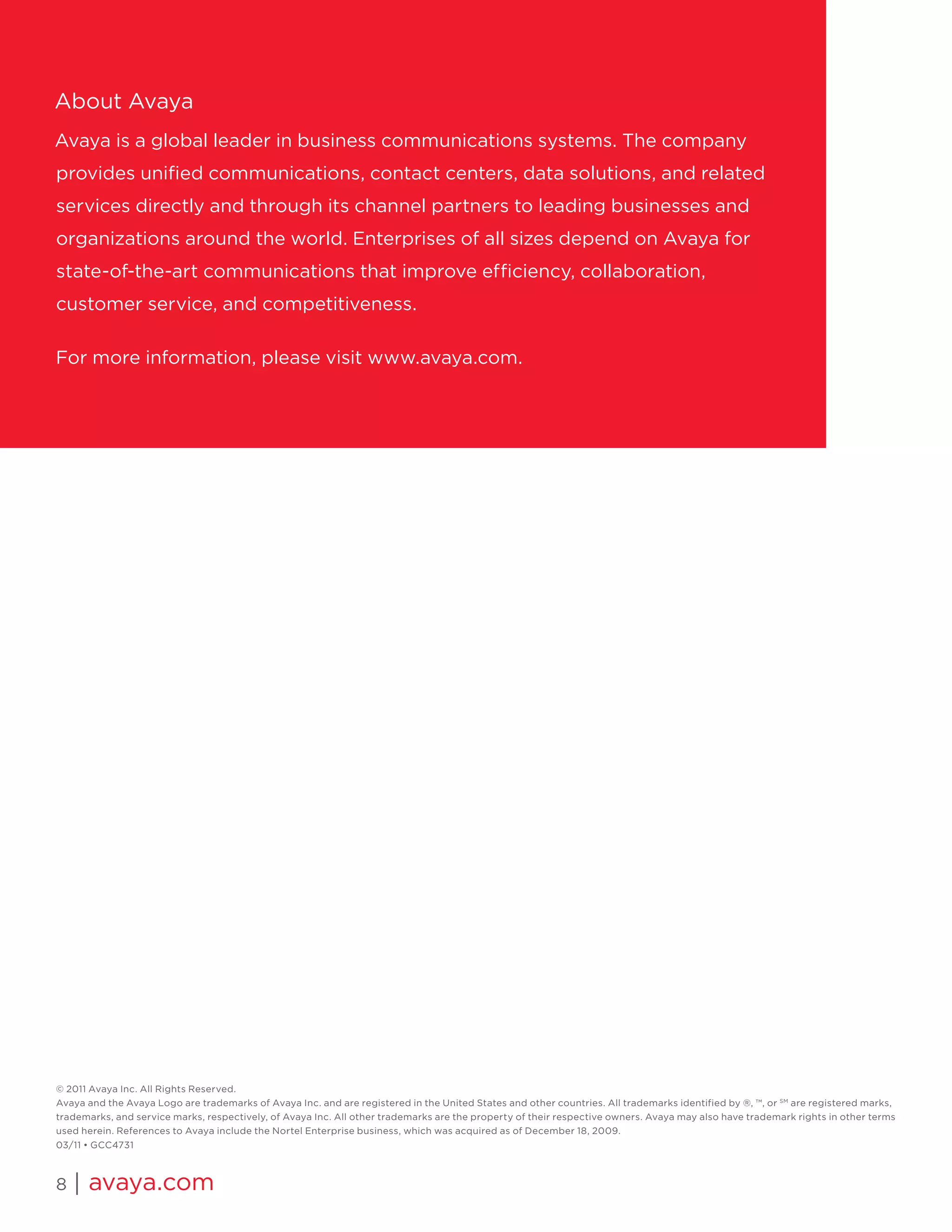Avaya cc control manager 6.2 brochure | PDF | Computer Software and ...
