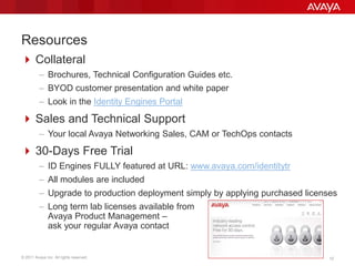 Avaya identity engines overview | PDF