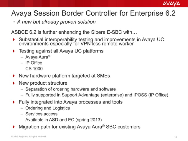 Avaya Session Border Controller (SBC) | PDF