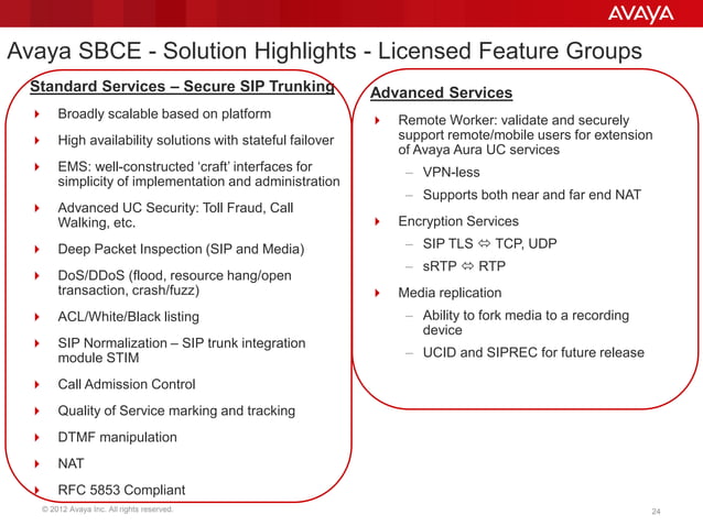 Avaya Session Border Controller (SBC) | PDF