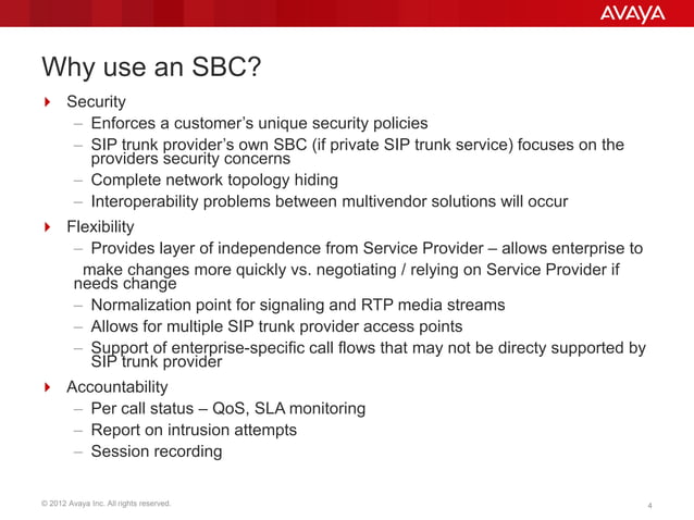 Avaya Session Border Controller (SBC) | PDF
