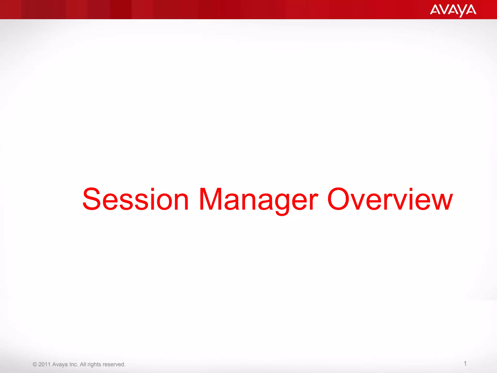 Avaya Aura Session Manager | PDF