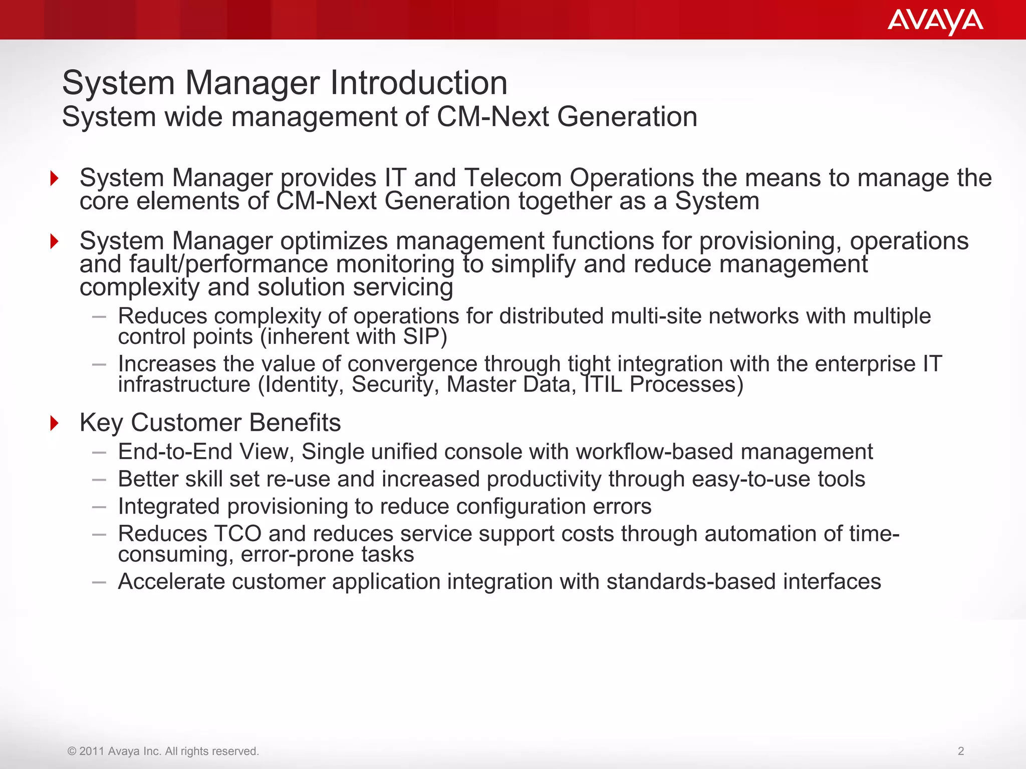 Avaya Aura System Manager | PDF