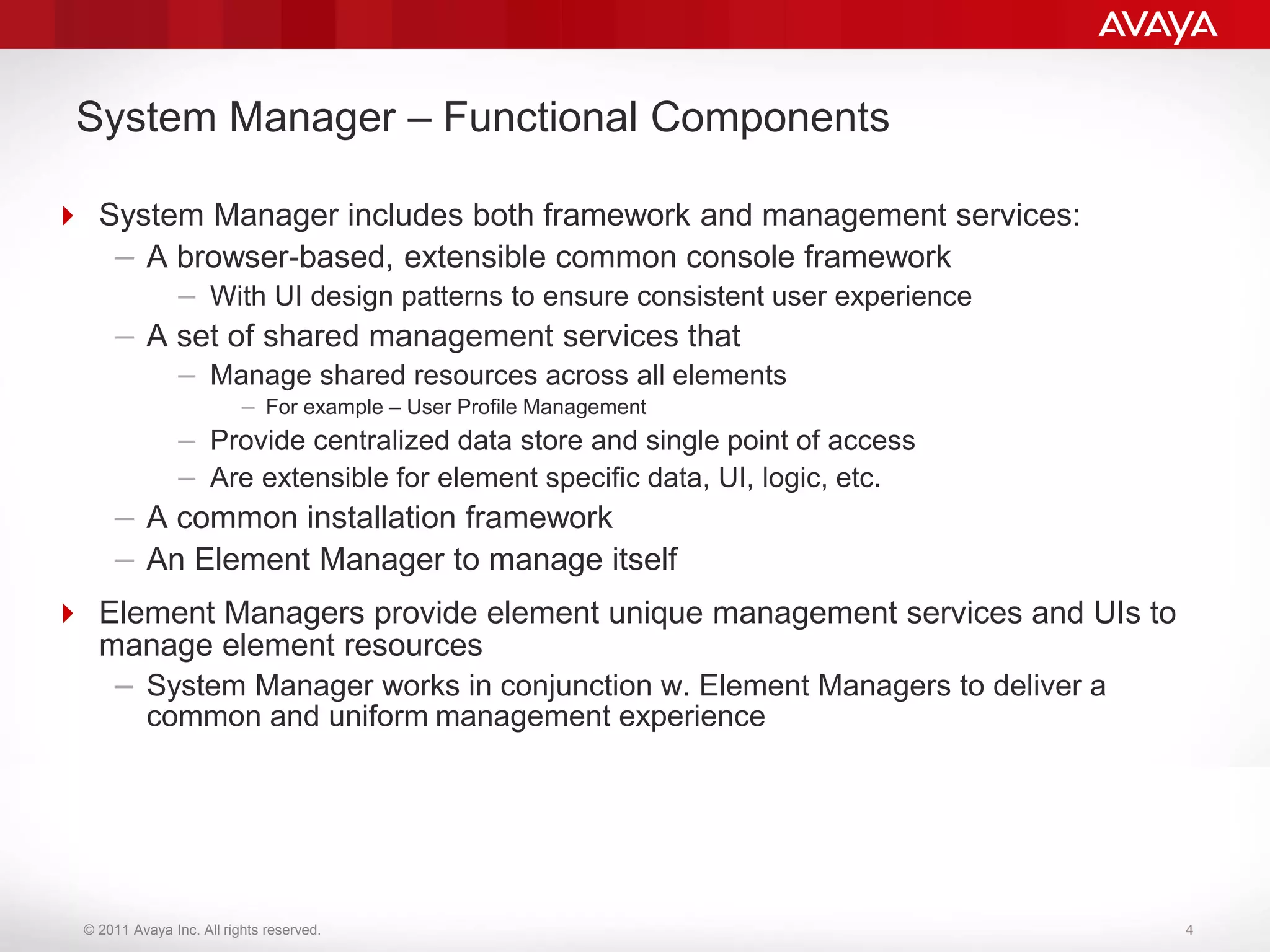 Avaya Aura System Manager | PDF