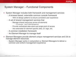 Avaya Aura System Manager | PPT