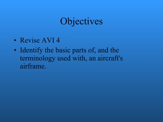 AVB 1: Revision Aircraft Design By CCPL G. Fleming | PPT