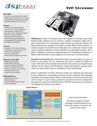 Avb Module Datasheet | PDF | Digital Audio | Computer Software and ...
