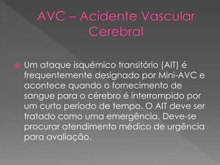 Avc – acidente vascular cerebral | PPTX