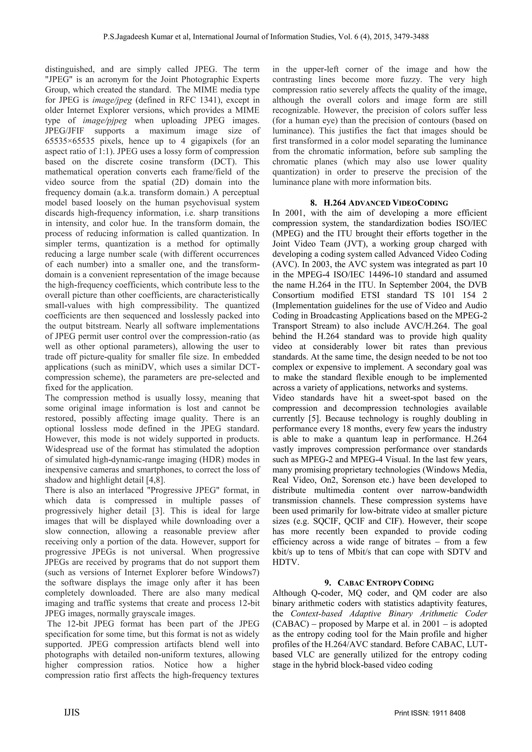 AVC based Compression of Compound Images Using Block Classification Scheme | PDF