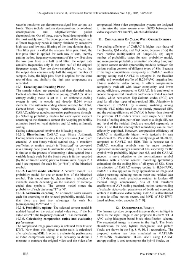 Avc Based Compression Of Compound Images Using Block Classification