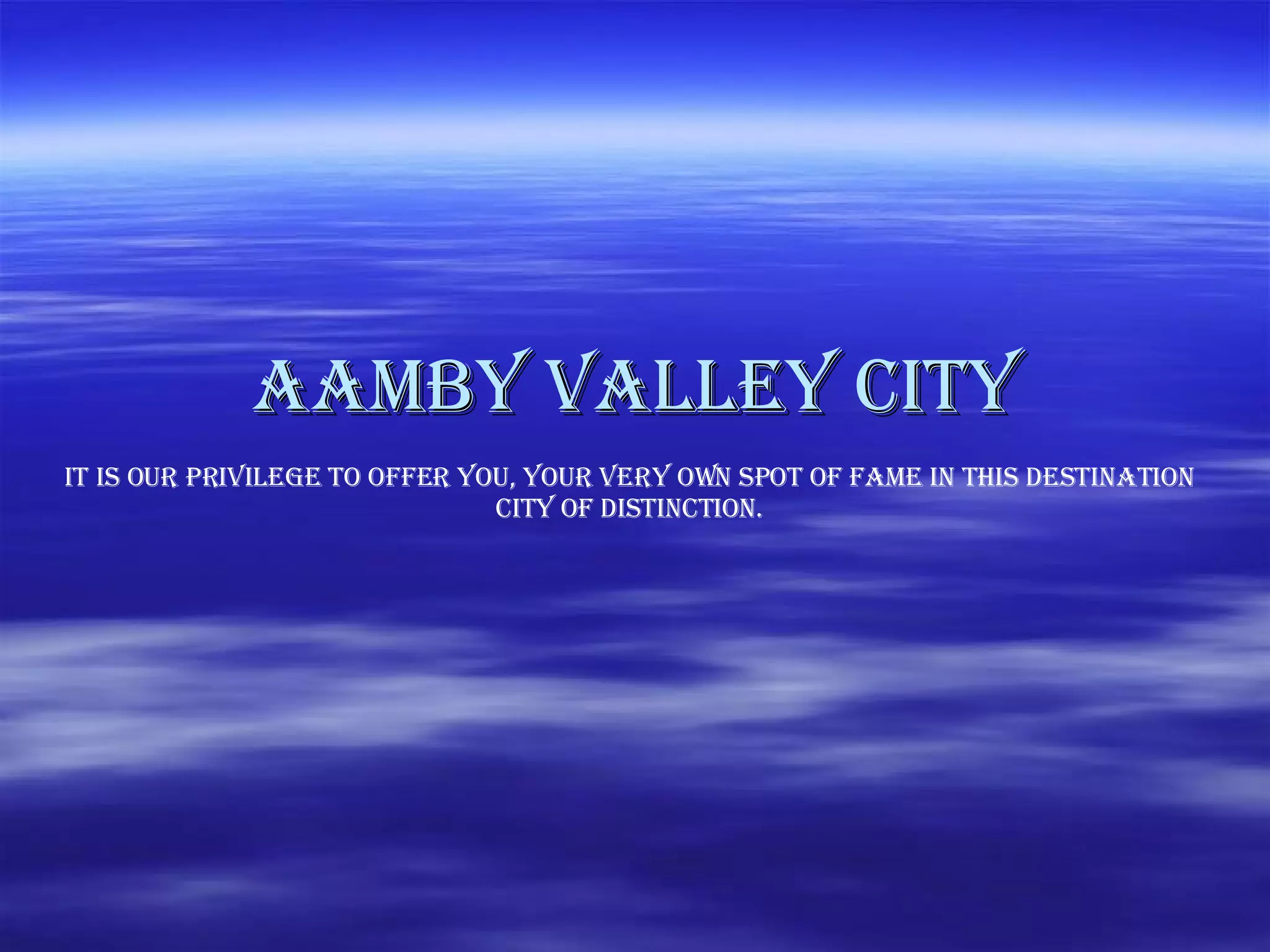 Aamby Valley City | PPT