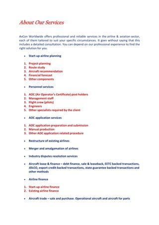 Avcon Worldwide Brochure 2018 | PDF