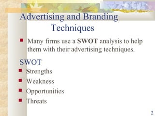 Avdertising and branding | PPT | Advertising Industry | Industries