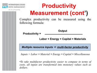AVDIP 208 Topic 2 Productivity in operation management How to measure ...
