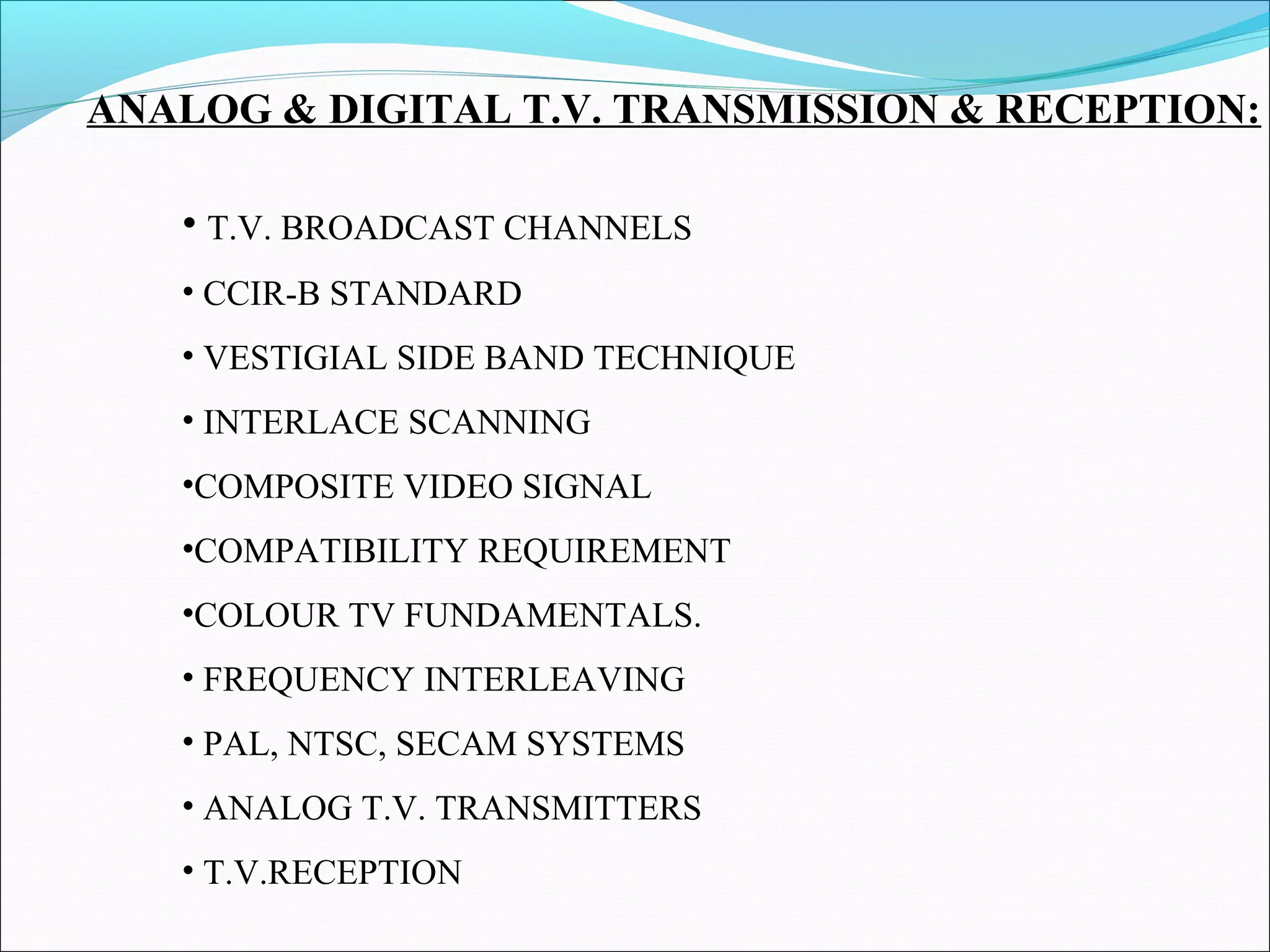 Audio Video Engineering | PPT
