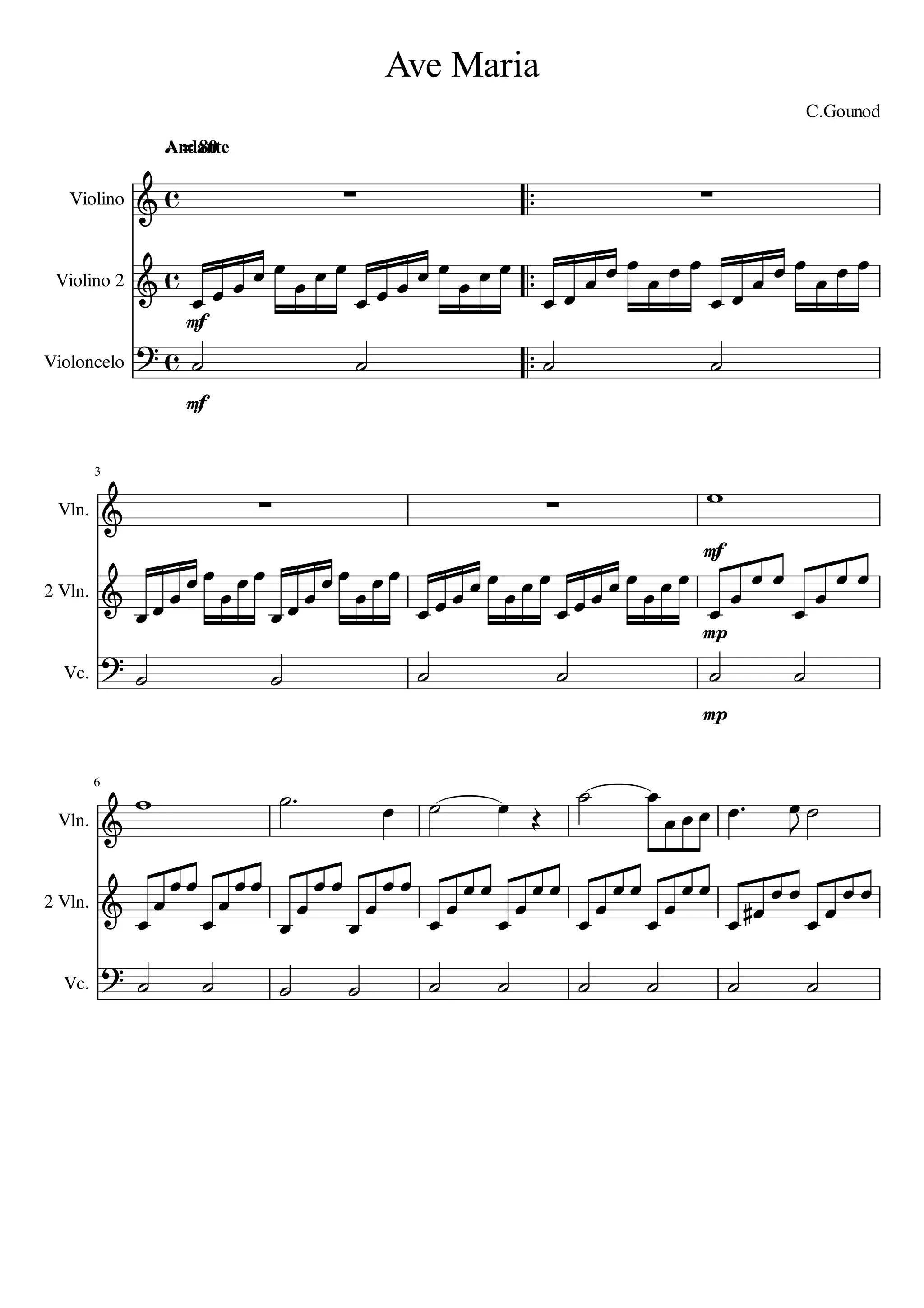 Ave maria -_gounod_-_a-pauta_e_partes | PDF