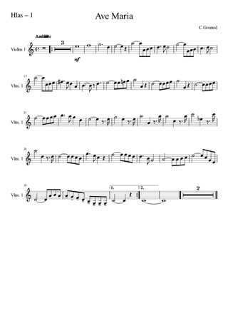 Ave maria -_gounod_-_a-pauta_e_partes | PDF