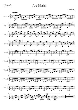 Ave maria -_gounod_-_a-pauta_e_partes | PDF