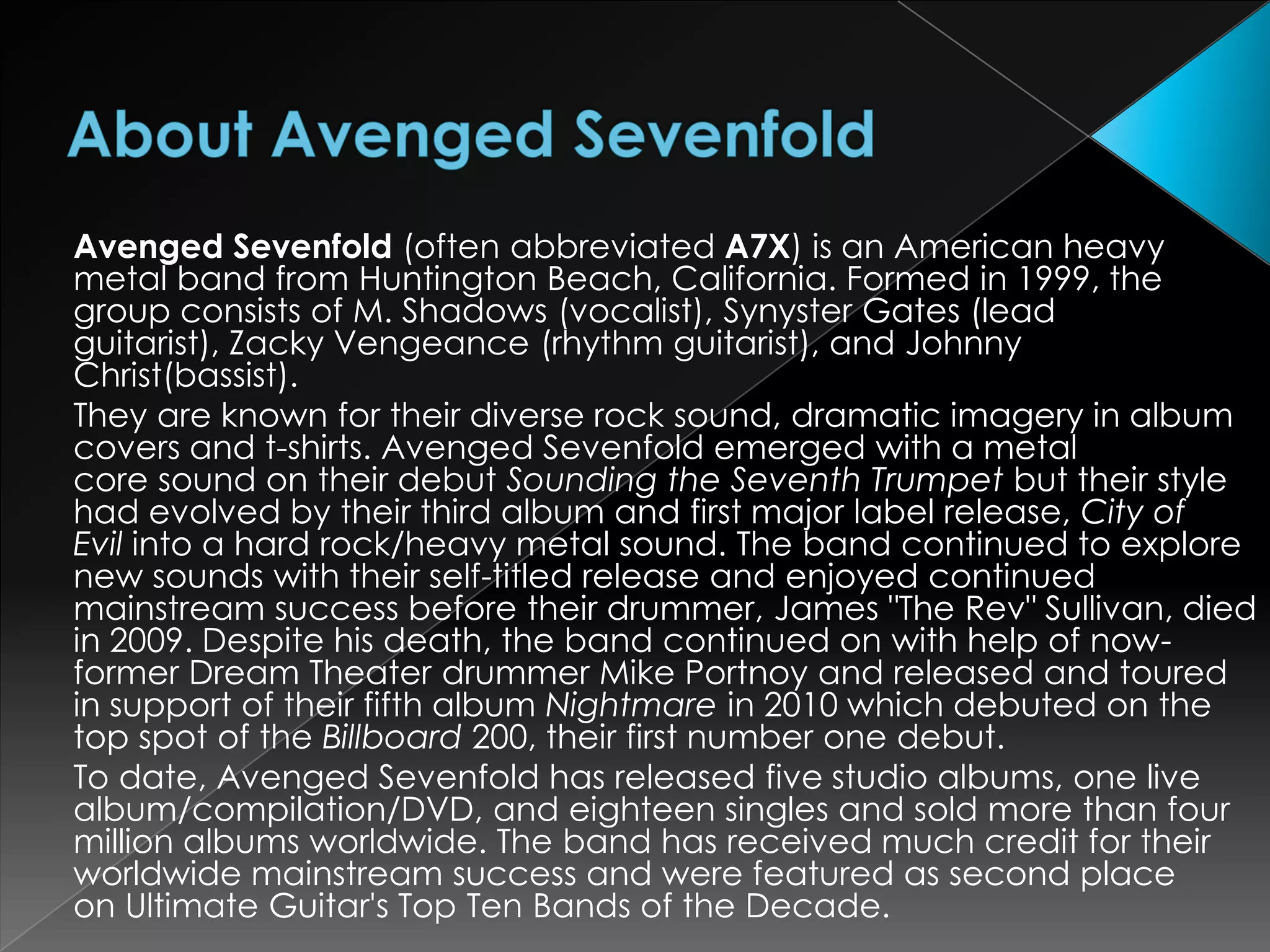 Avenged sevenfold | PPTX