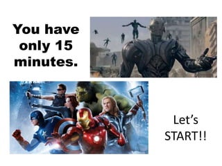 Year 5 English Avengers Game (Direction with imperative words) | PPTX