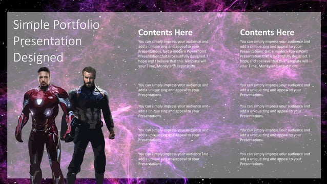 Avengers Endgame Plantilla PowerPoint.pptx | Desktop Publishing ...