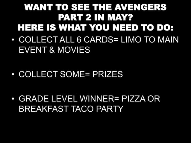 Avenge the staar ppt for pep rally | PPT