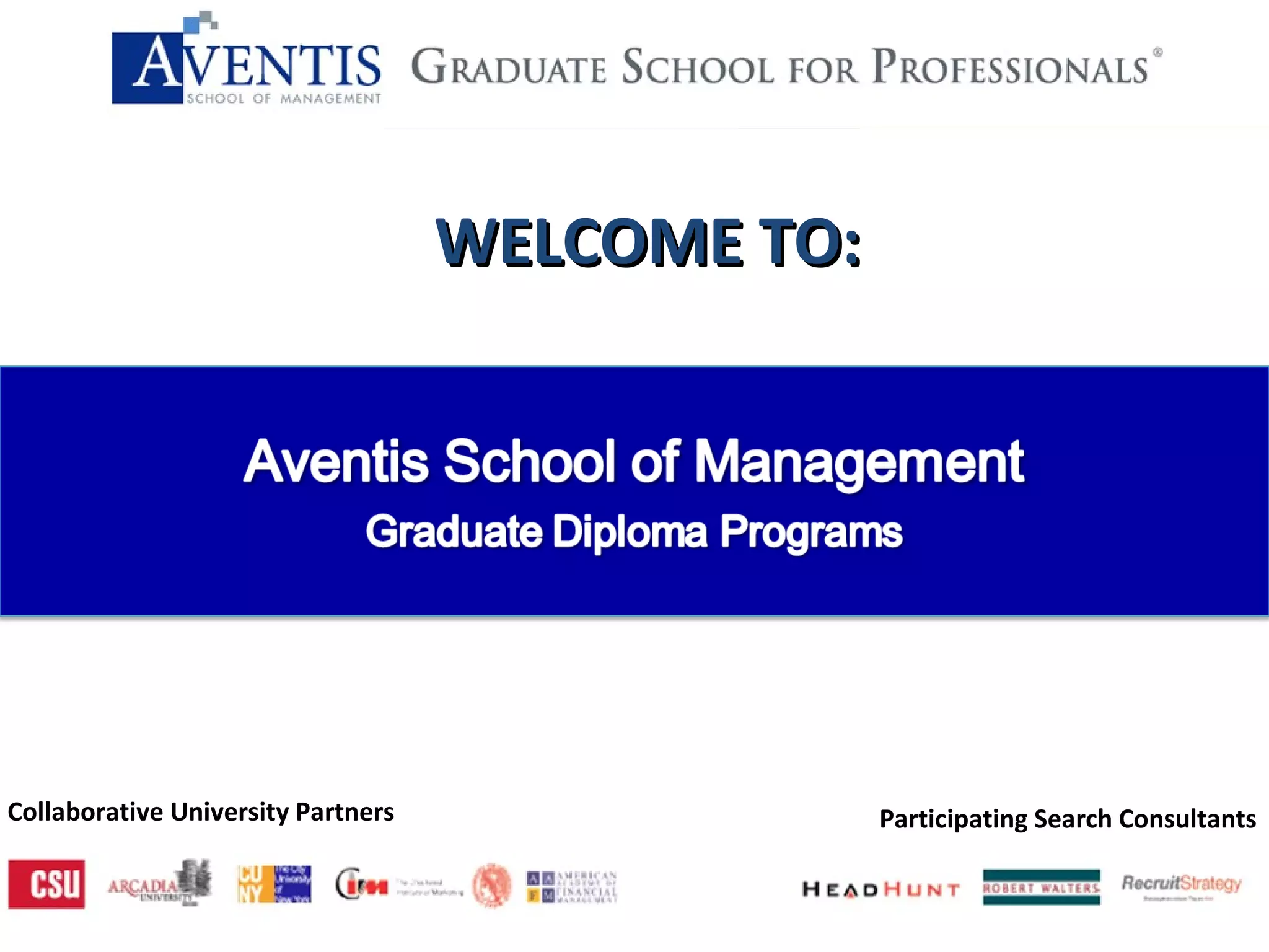 Aventis school of management graduate diploma for professionals | PPT ...