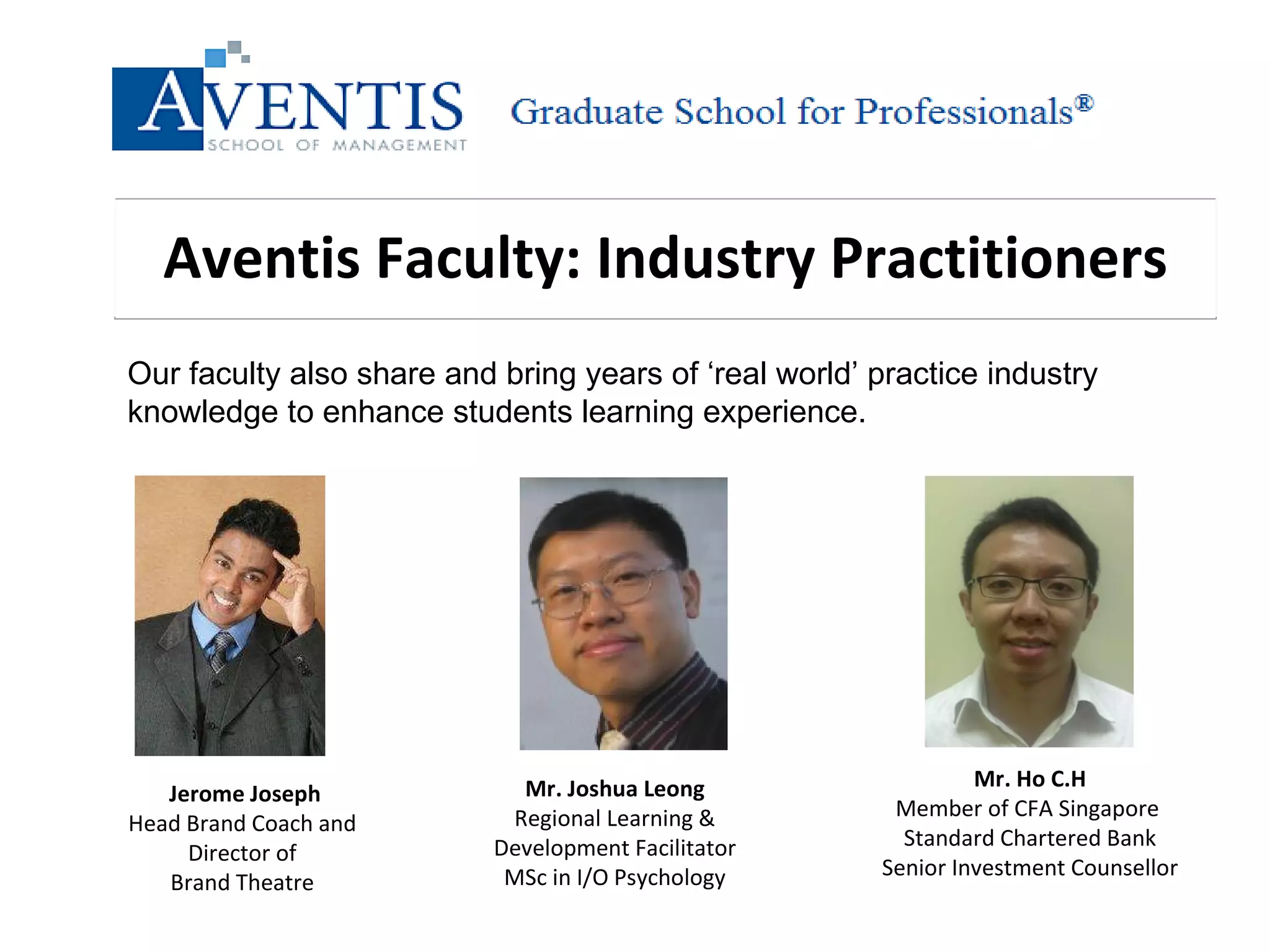 Aventis school of management graduate diploma for professionals | PPT ...
