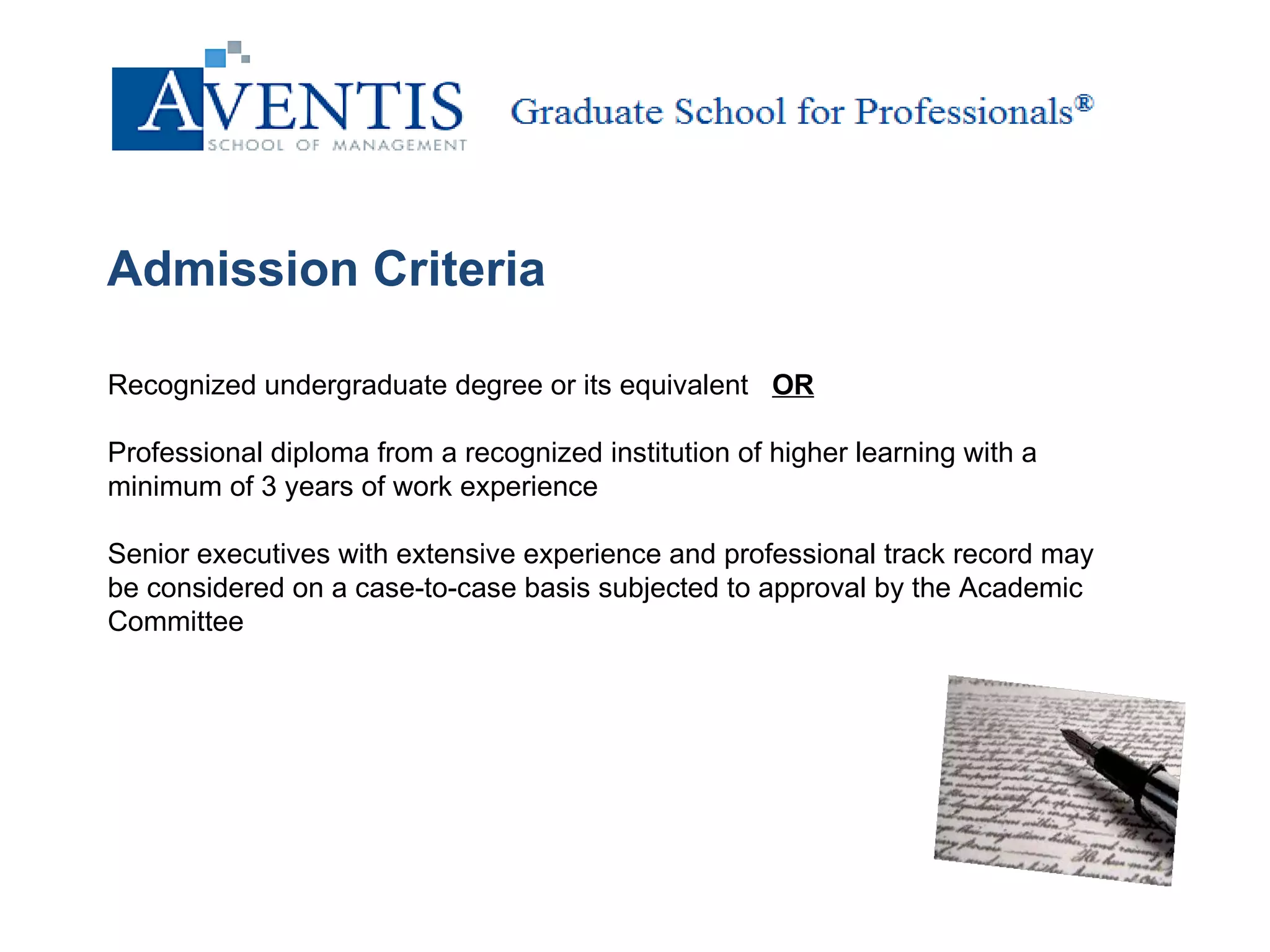 Aventis school of management graduate diploma for professionals | PPT ...