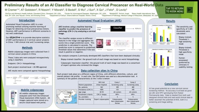 Preliminary Results Of An Ai Classifier To Diagnose Cervical Precancer On Real World Data Ppt