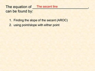 Average Rate Of Change And Equations | PPT