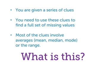 'Clued up' Averages | PPT