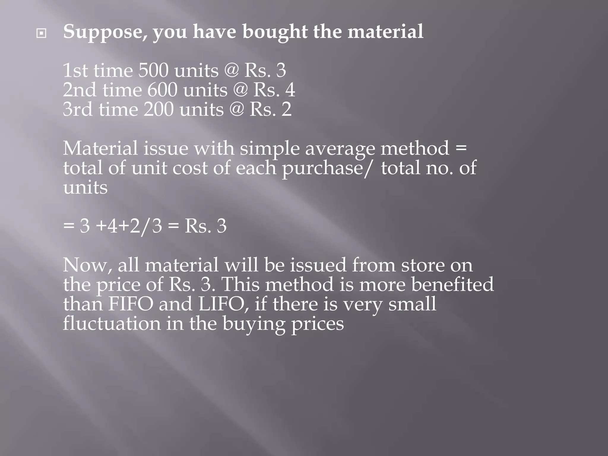 Average cost method | PPTX
