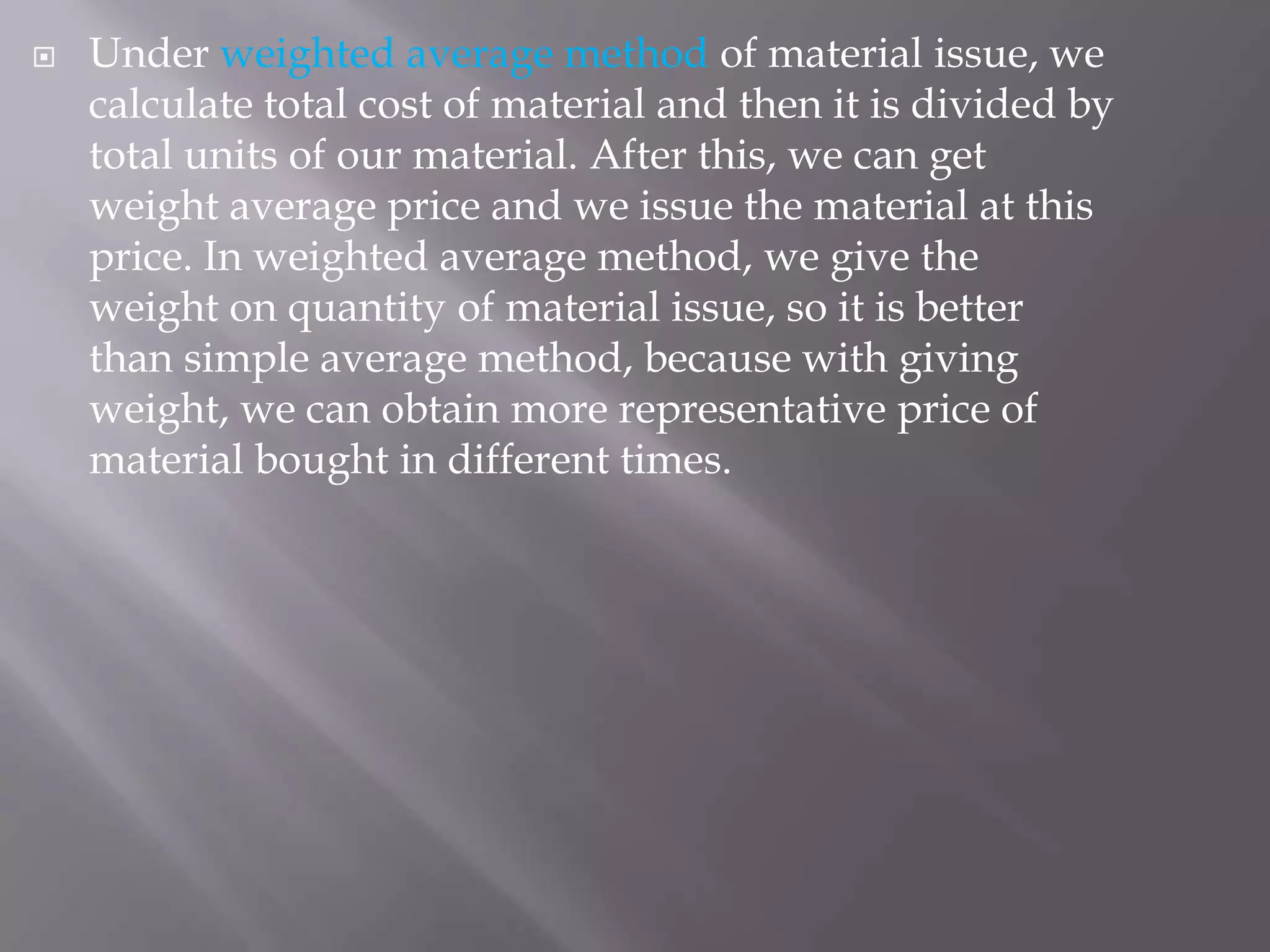 Average cost method | PPTX