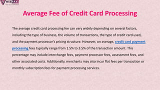 Average Credit Card Processing Fees In 2024 | PPTX | Credit Cards ...