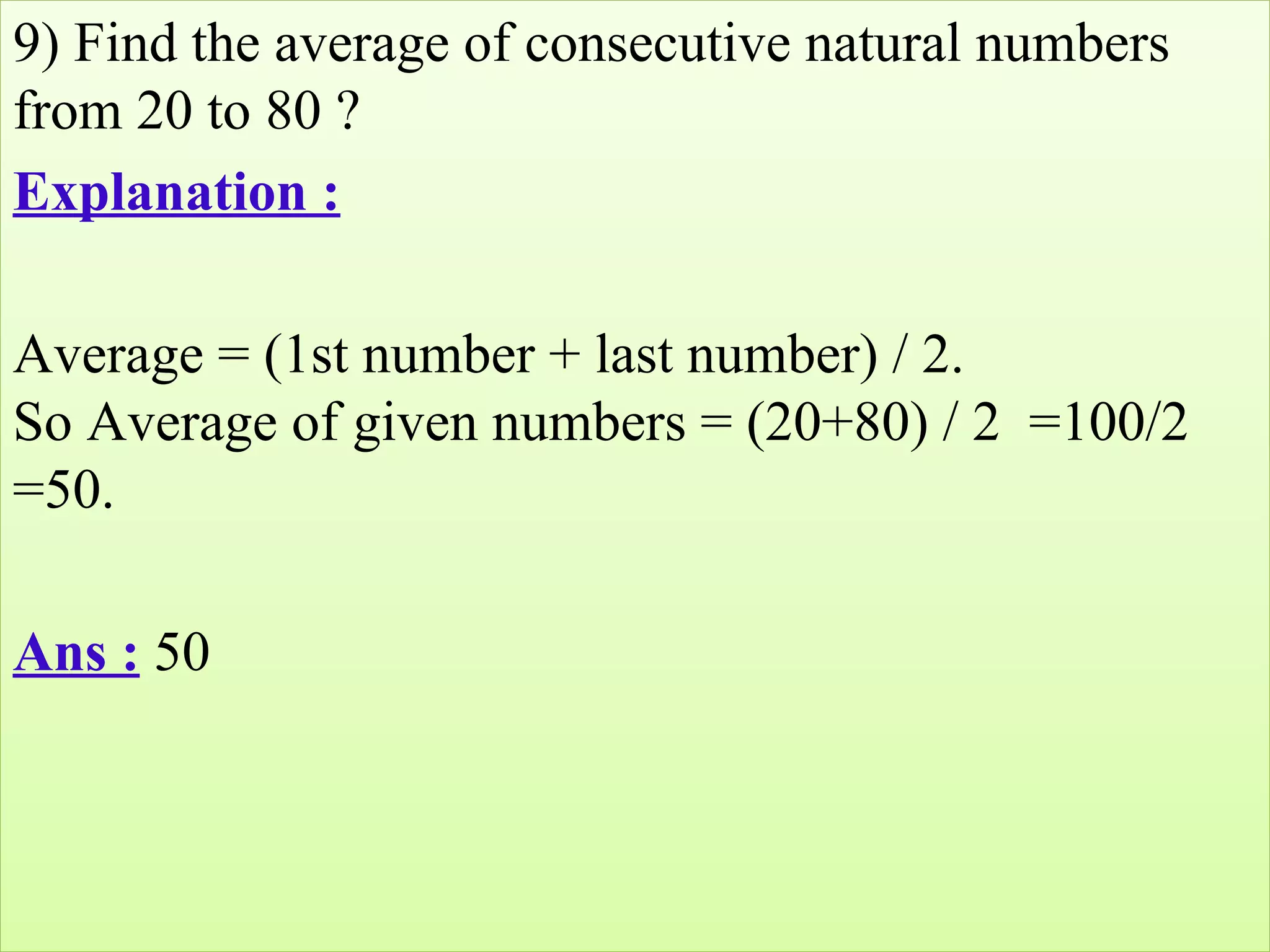 Average questions and answers | PDF