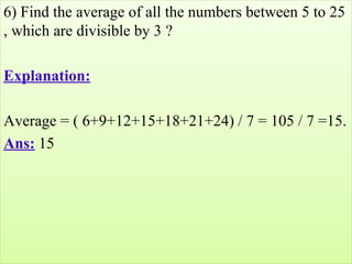 Average questions and answers | PDF