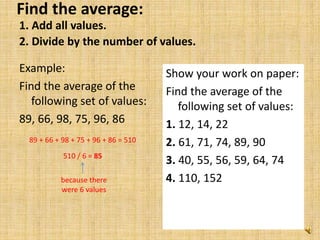 Averages | PPTX