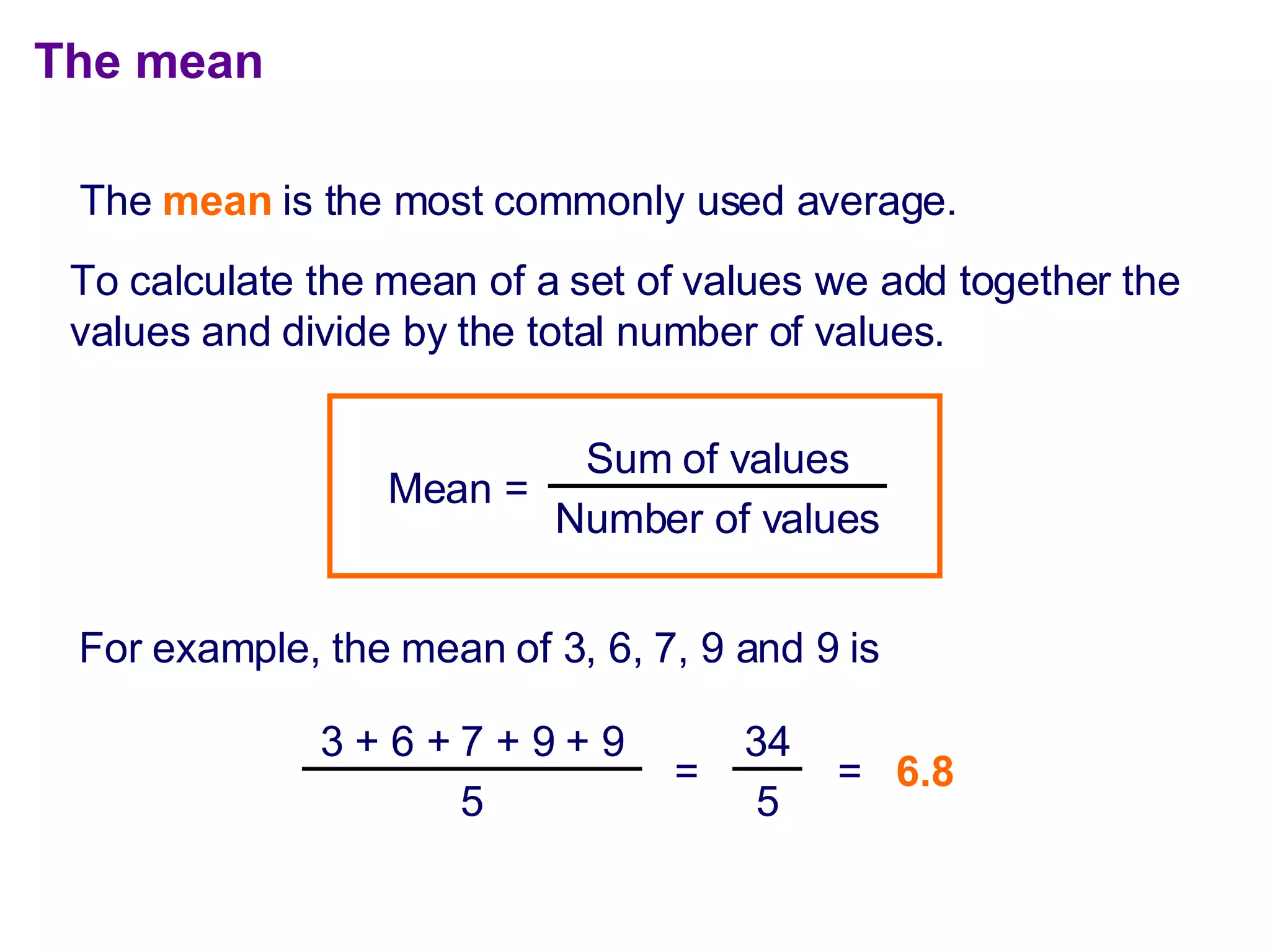 Averages | PPT