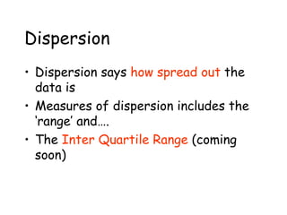 Averages And Spread | PPT