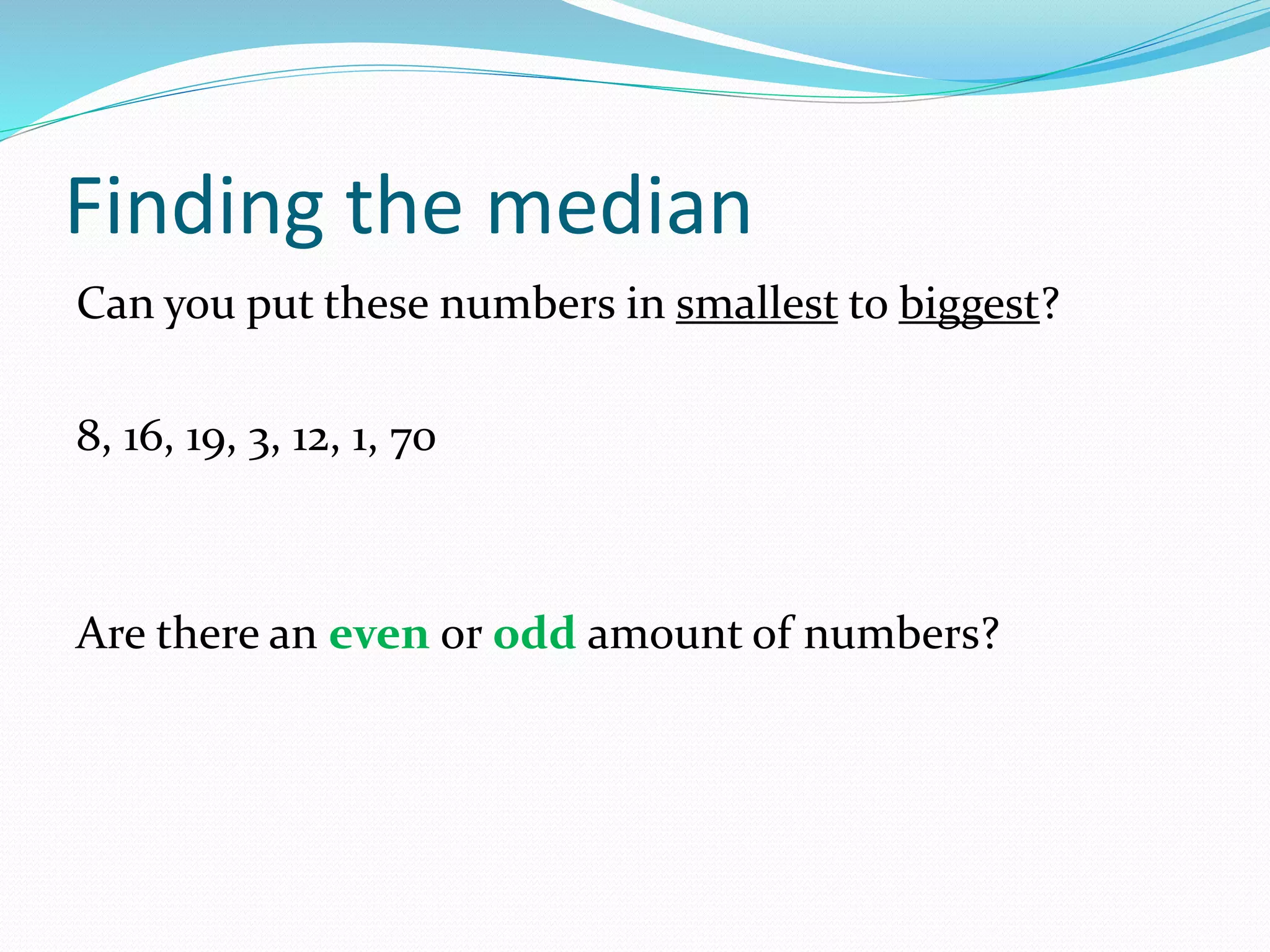 Averages – lesson 2 – media and mode | PPTX