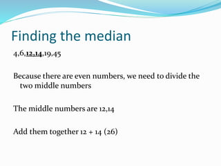 Averages – lesson 2 – media and mode | PPT