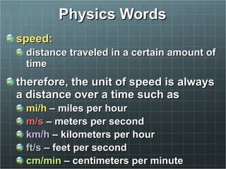 Average Speed Notes | PPT