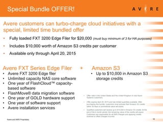 Avere & AWS Enterprise Solution with Special Bundle Pricing Offer | PPT