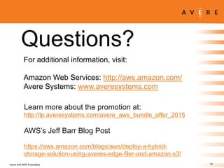 Avere & AWS Enterprise Solution with Special Bundle Pricing Offer | PPT